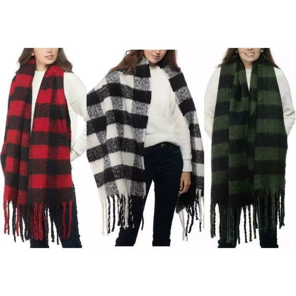 INC International Concepts | Accessories | Inc Buffalo Check Oversized ...